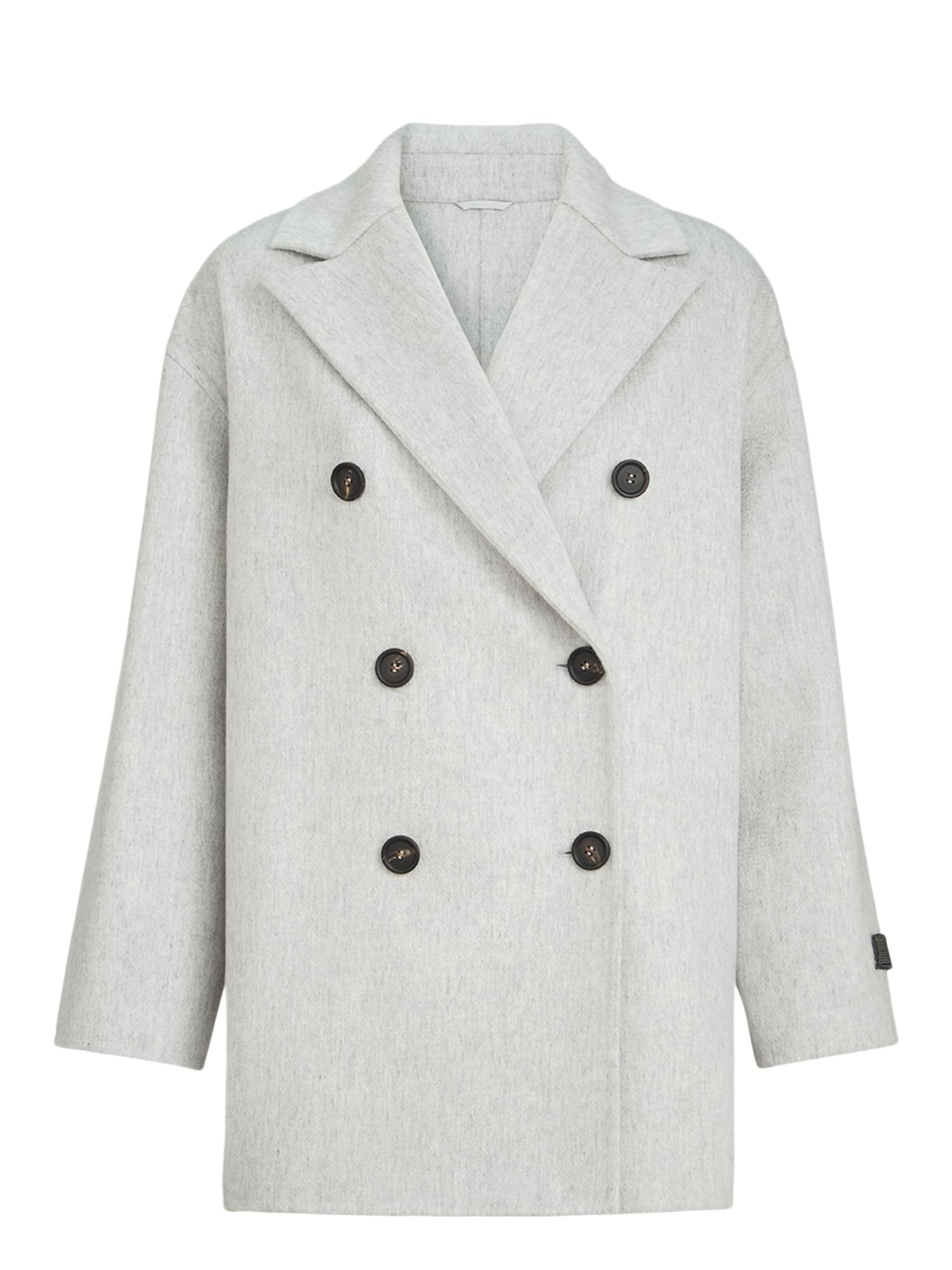 Miu Miu Cloth Pea Coat - Navy | Editorialist