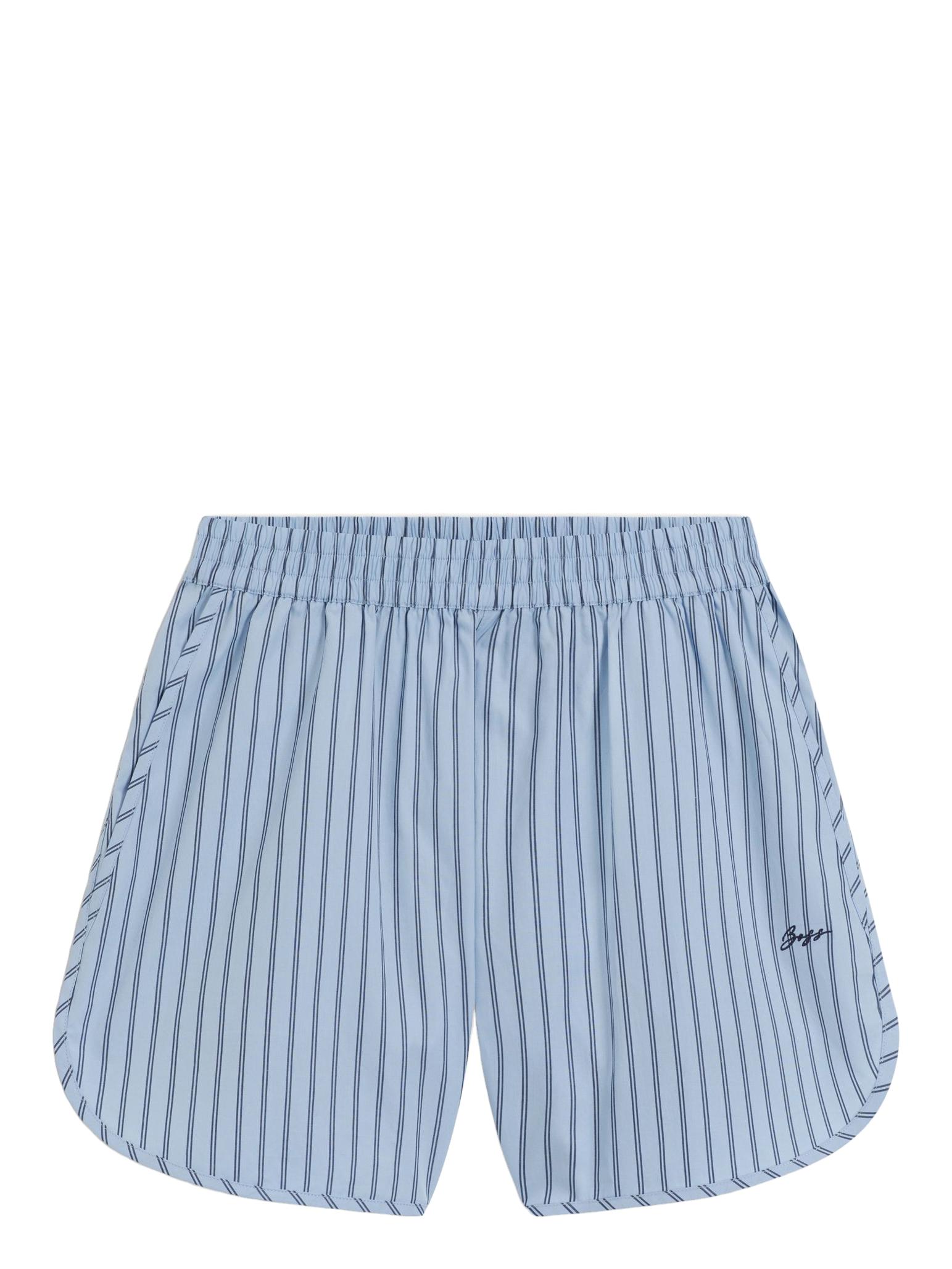 BOSS Cotton Poplin Striped Shorts