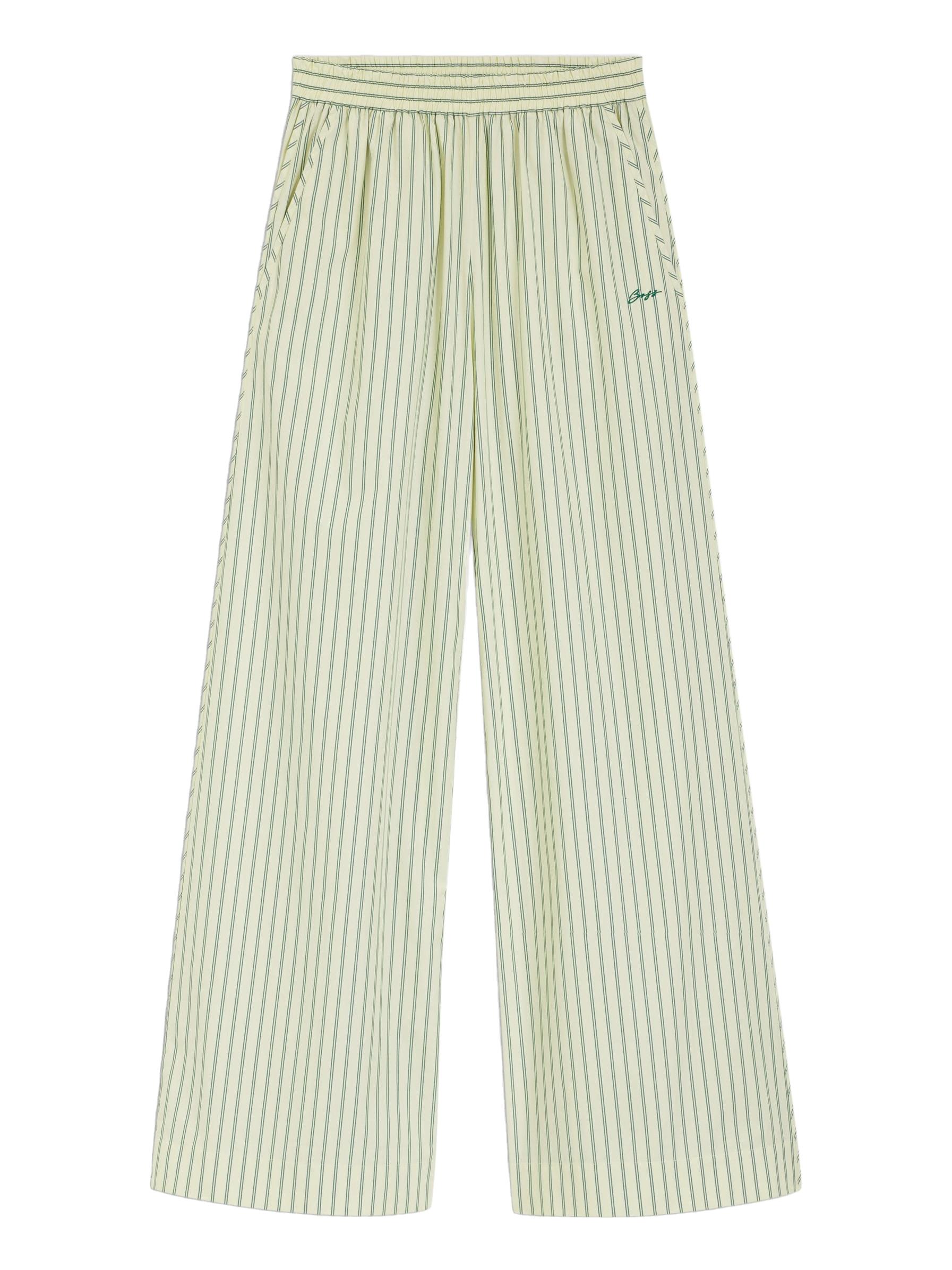BOSS Cotton-Poplin Palazzo Trousers