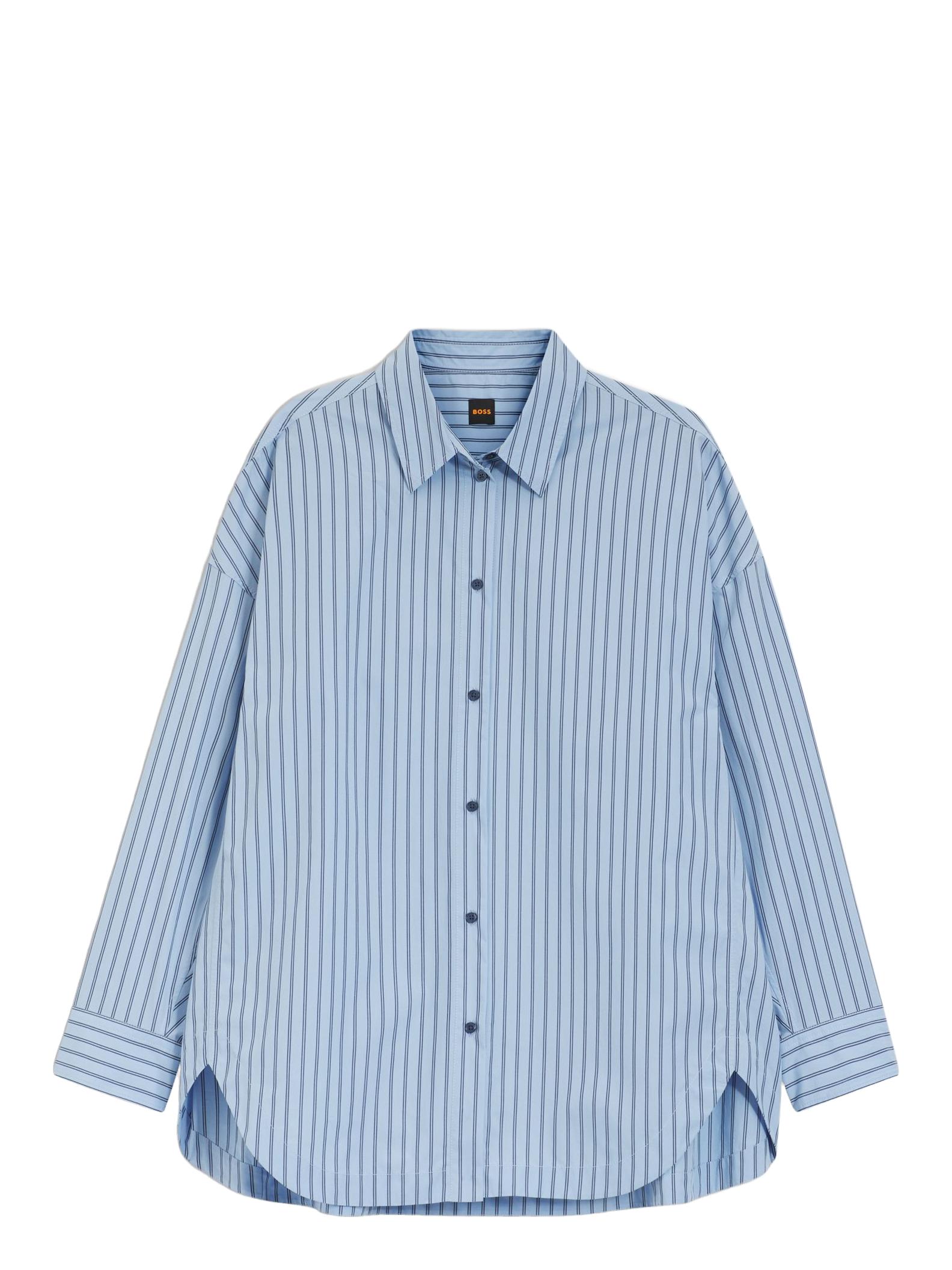BOSS Cotton Poplin Striped Shorts