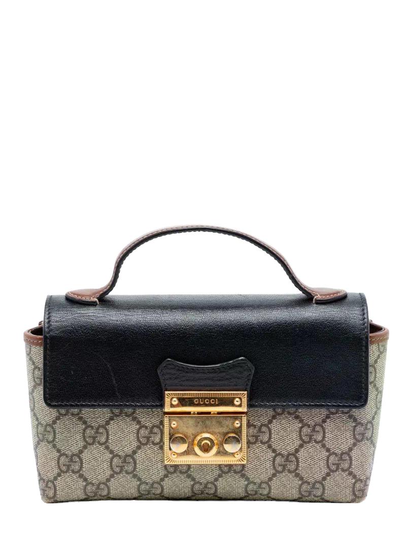 GUCCI Gucci Mini GG Supreme Padlock Tote Bag