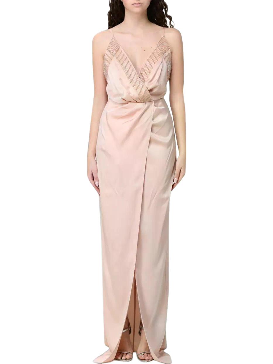 ELISABETTA FRANCHI Bead-Embellished Maxi Dress