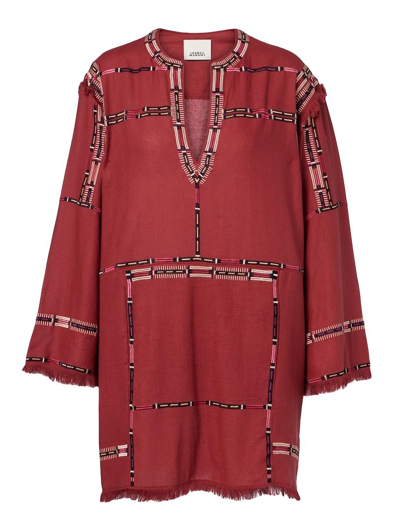 ISABEL MARANT Freya Embroidered Silk Tunic