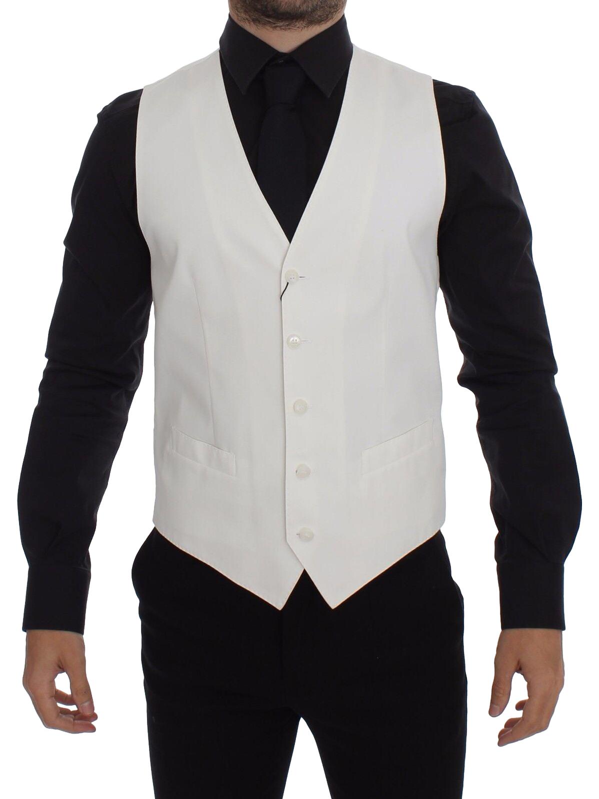 DOLCE & GABBANA Cotton-Silk Blend Dress Vest