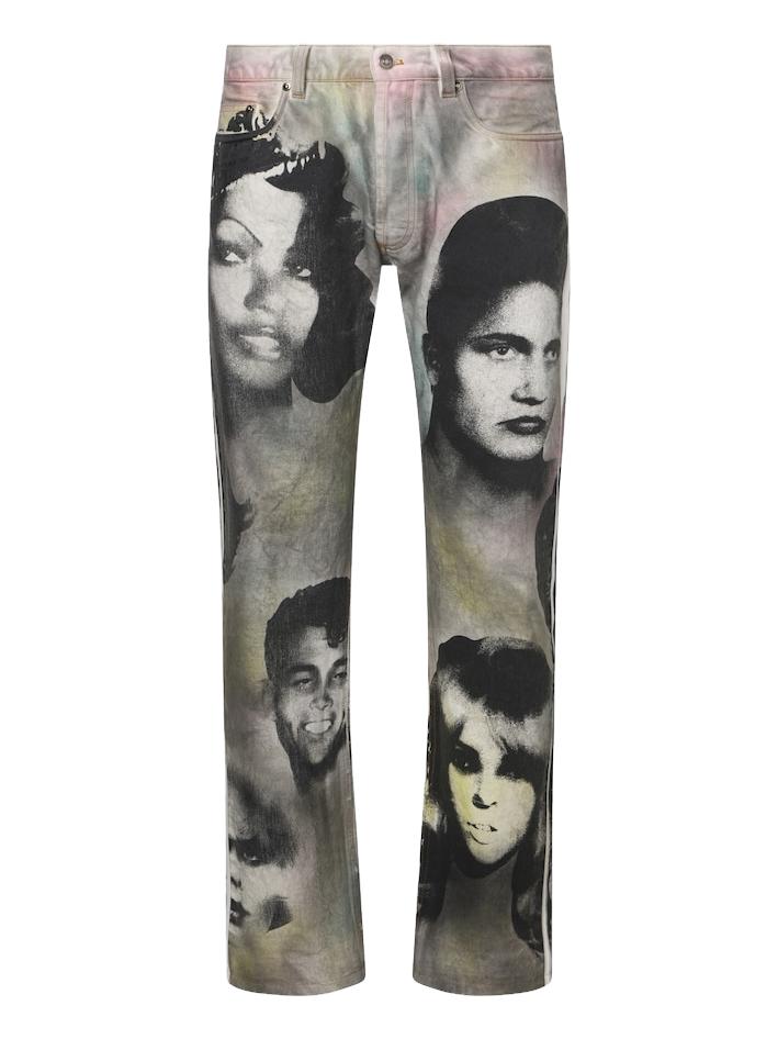 VERSACE Printed Straight Jeans