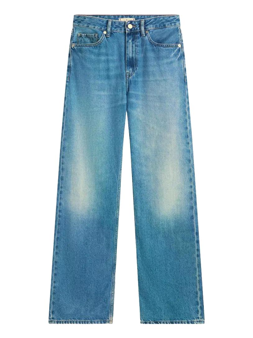 TOMMY HILFIGER Mid-Rise Faded Straight-Leg Jeans