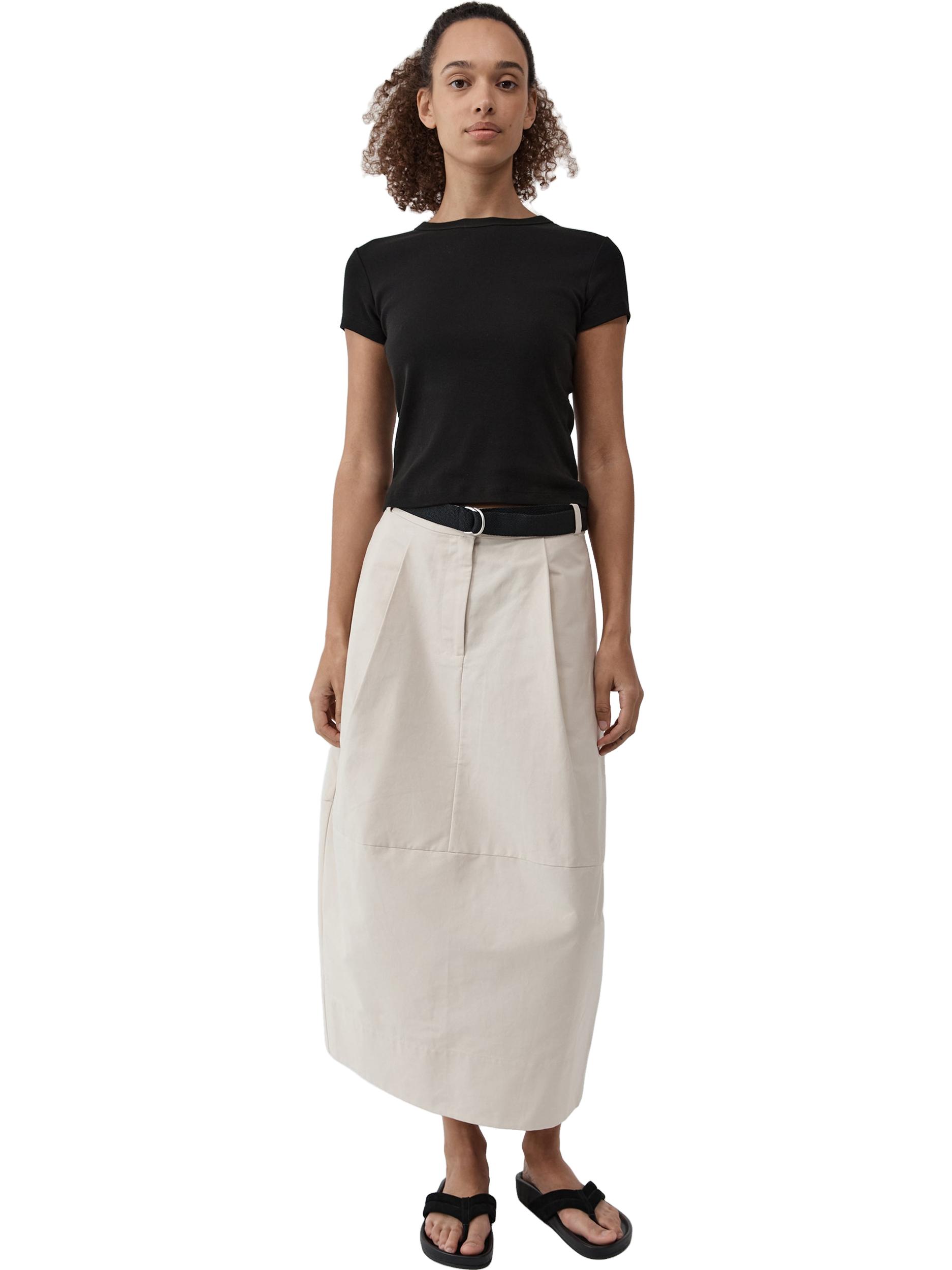ST. AGNI St Agni Canvas Pleat Cocoon Skirt