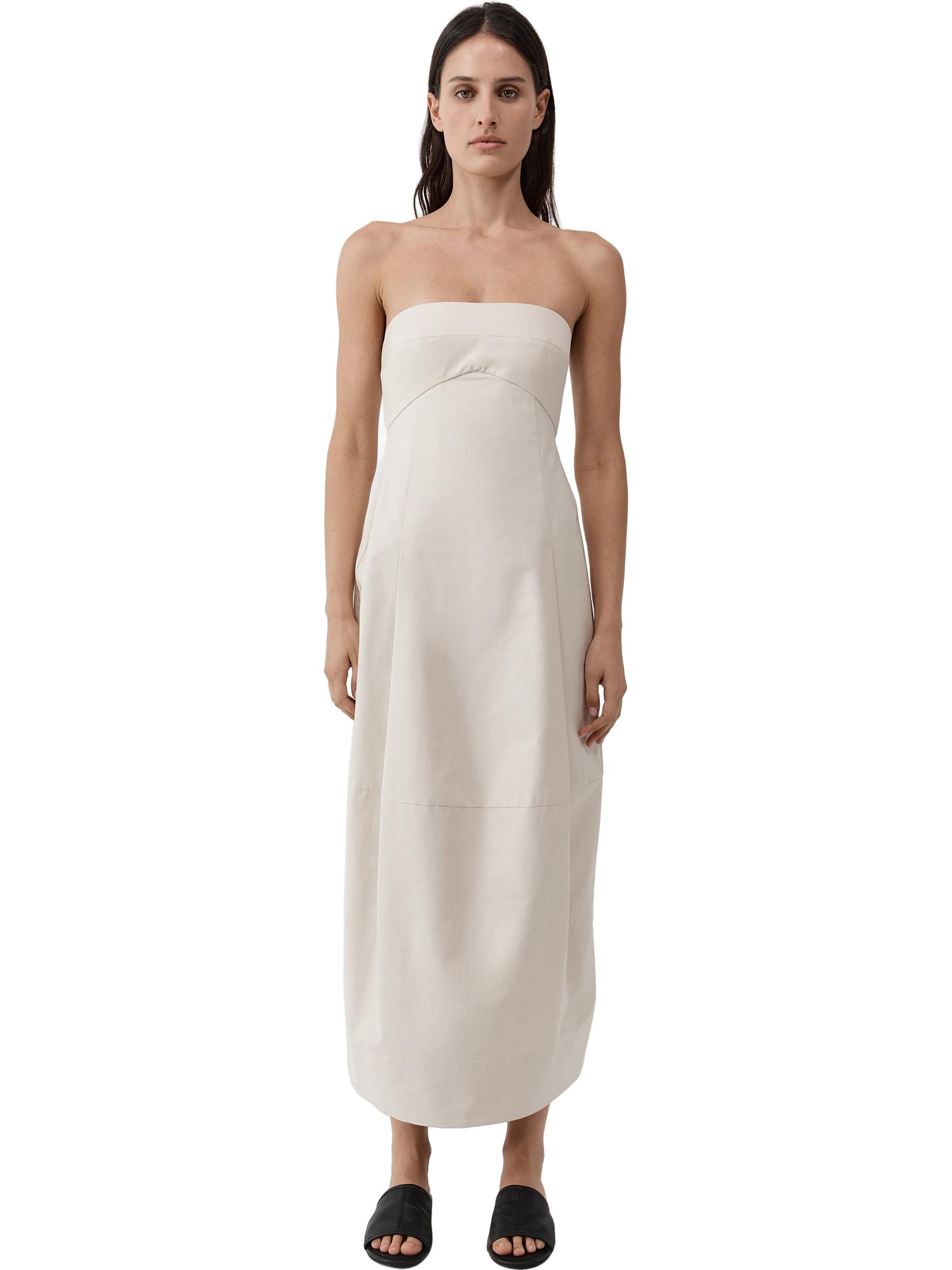 ST. AGNI St Agni Canvas Pleat Cocoon Dress