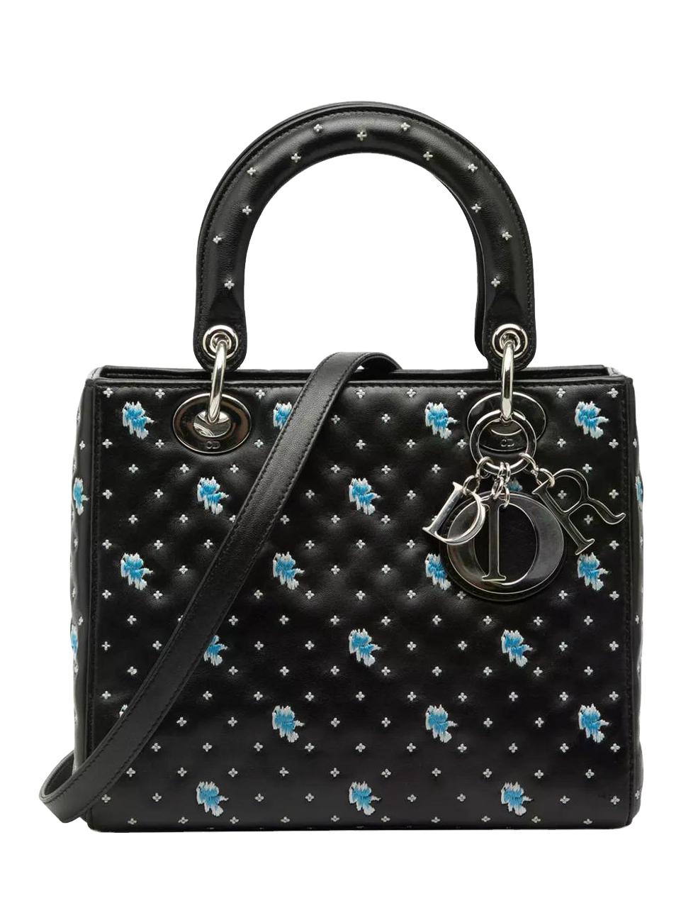 DIOR 2015 Christian Dior Medium Lady Dior Satchel