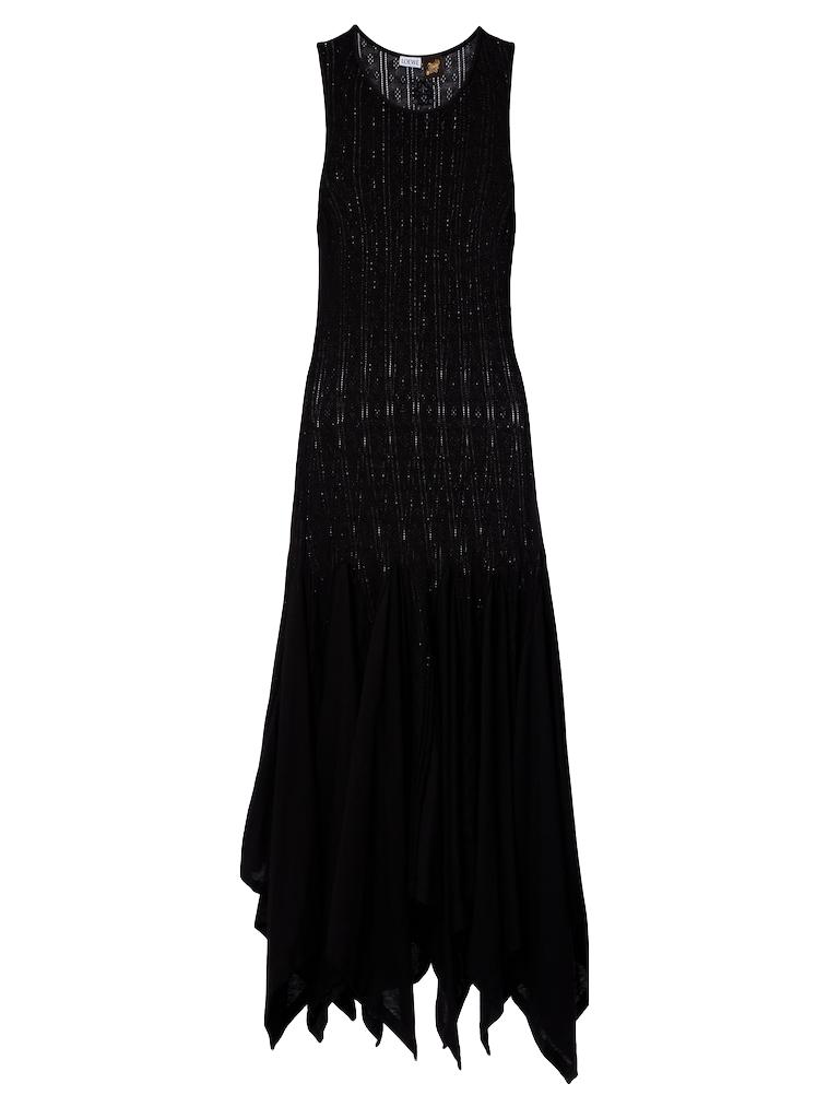 LOEWE Paula's Ibiza Pointelle Cotton Jersey Maxi Dress