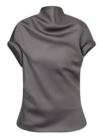 KHAITE Tandie Draped Wool-Silk Blend Top
