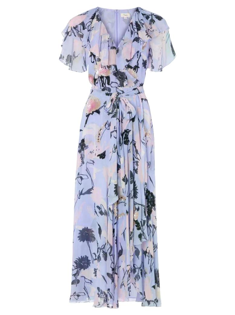 TEMPERLEY LONDON Maisie Sequin-Embellished Ruffled Wrap Dress