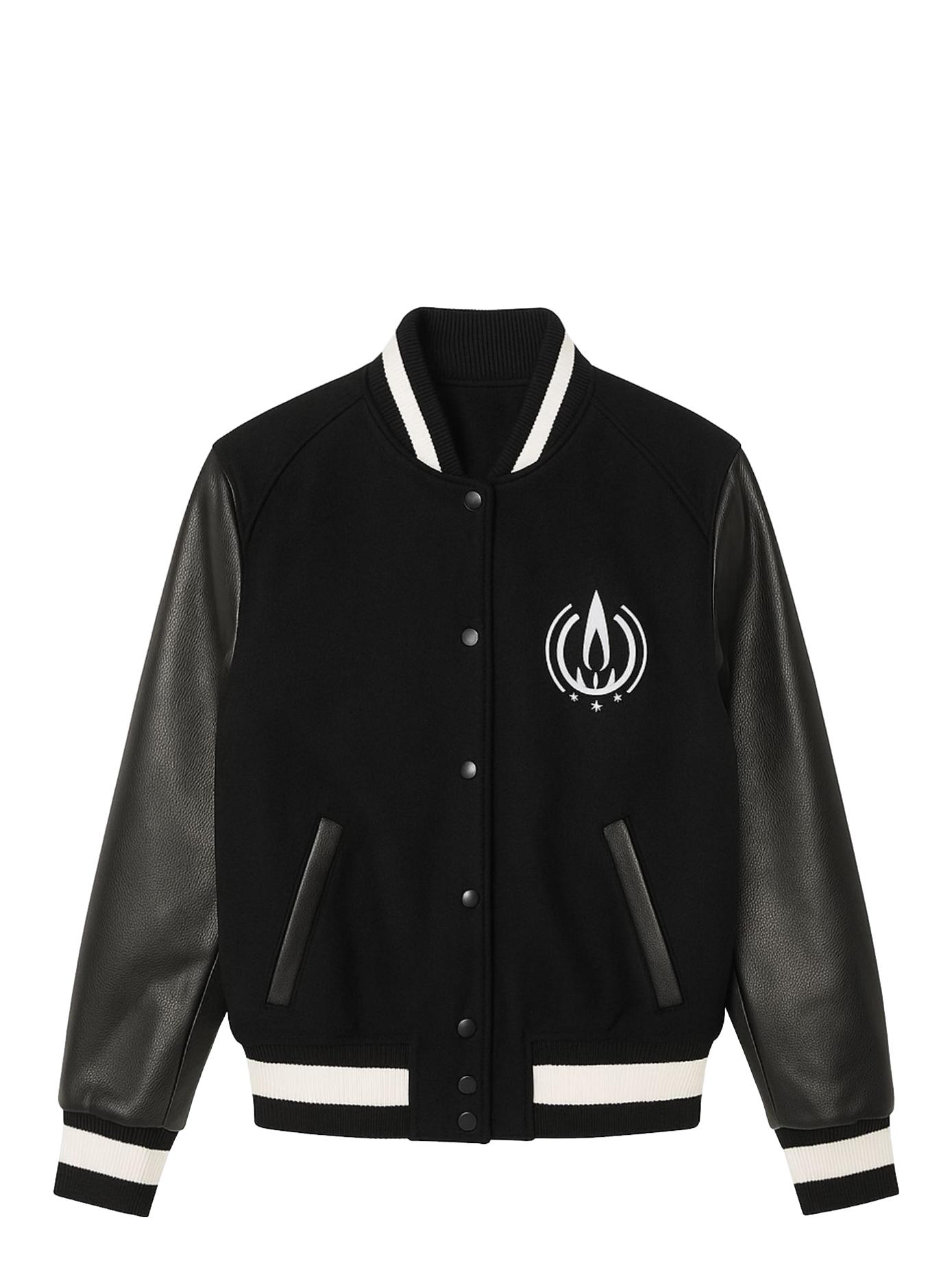 Kith X Invisible Friends Manteco Wool Varsity Jacket - Blue