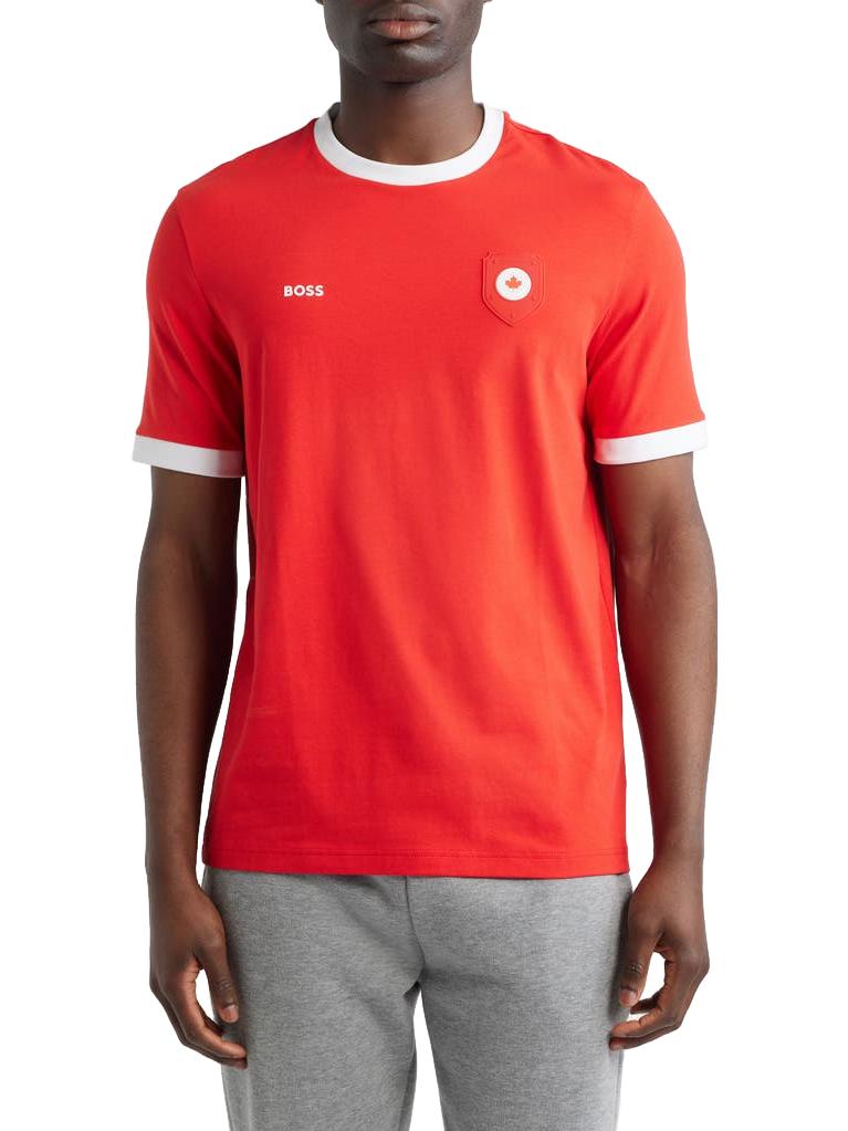 BOSS lux stretch cotton graphic t-shirt