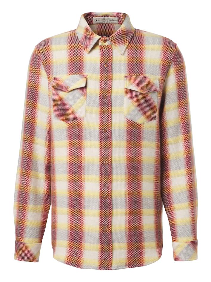 GOD'S TRUE CASHMERE rose blume cashmere shirt with sunstone