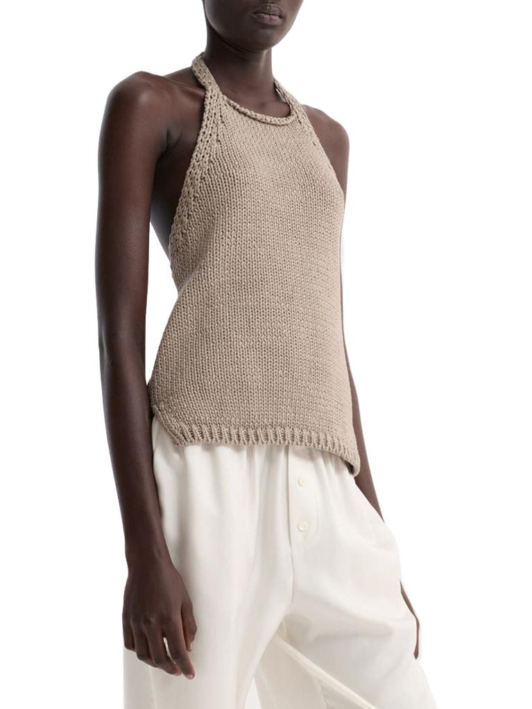 RÓHE Chunky Cotton Halter Top
