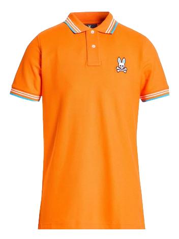 PSYCHO BUNNY man polo shirt blue size 38 pima cotton