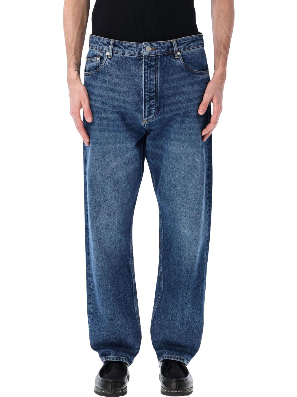 STUDIO NICHOLSON Studio Nicholson Wide Leg Jeans in Denim