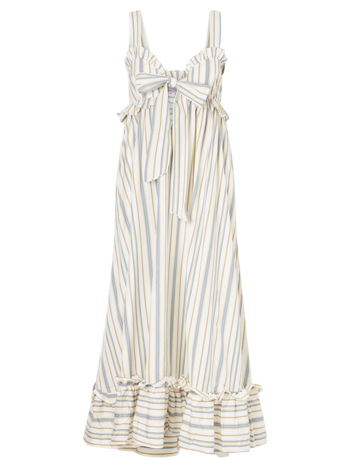 THIERRY COLSON Thierry Colson Valentina Striped Cotton Maxi Dress
