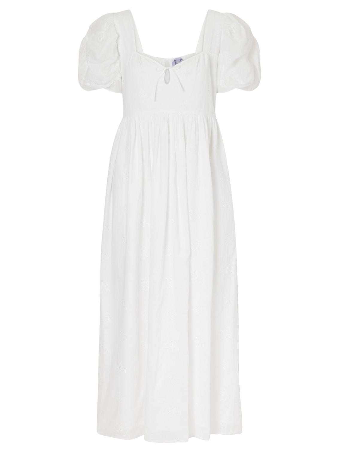 THIERRY COLSON Thierry Colson Calliope Embroidered Cotton Midi Dress