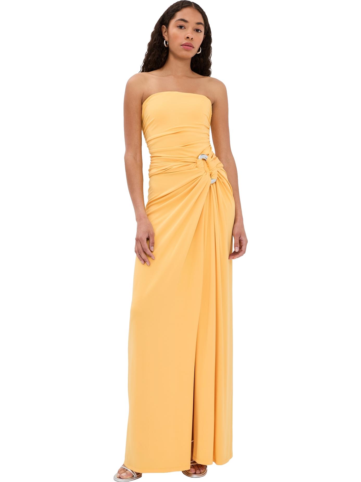 SIMKHAI SIMKHAI Sleeveless Bustier Gown with Ring Embellishment