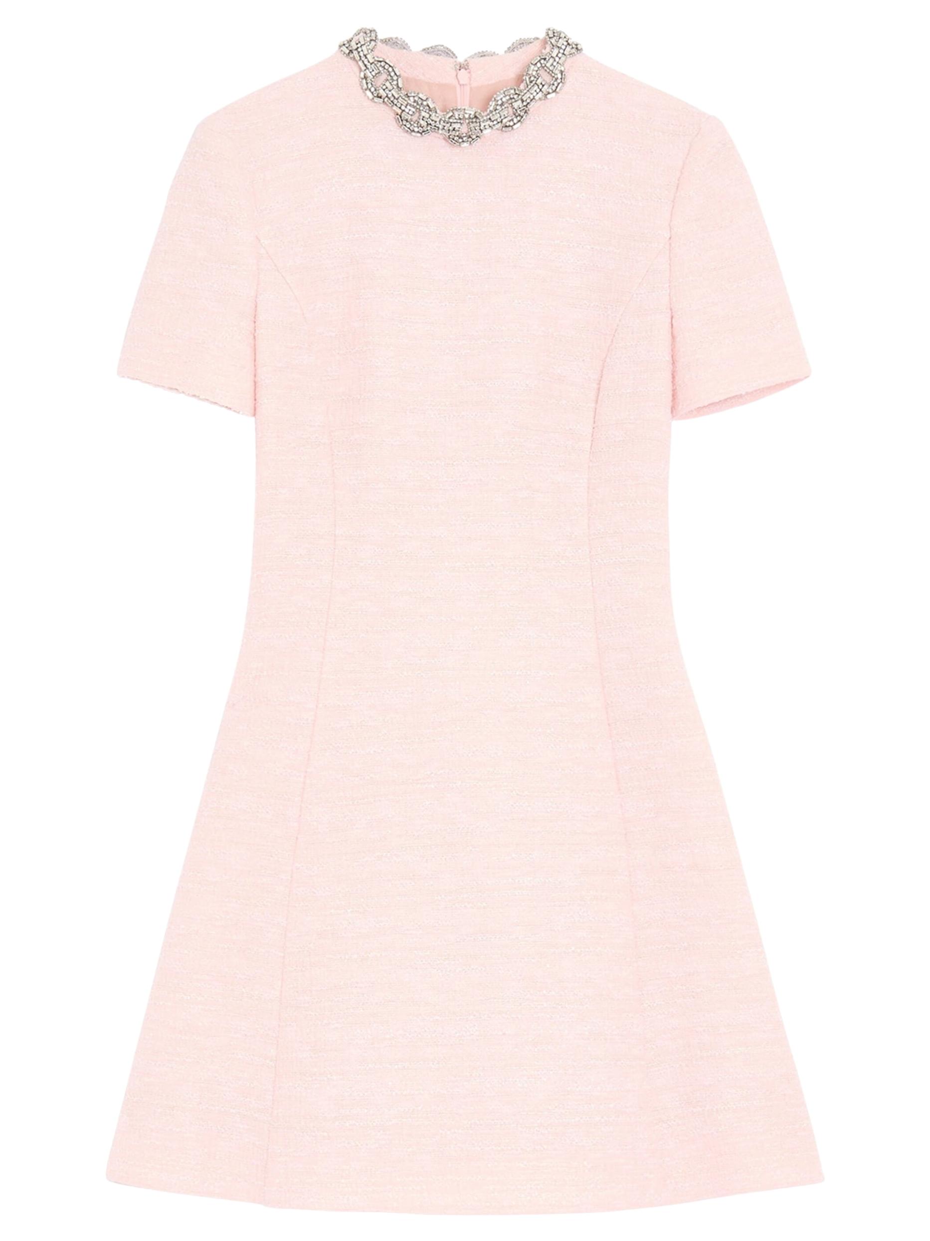 VALENTINO Valentino Tweed Embellished Mini Dress
