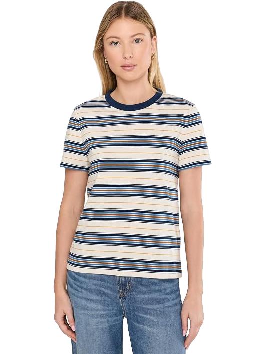 MADEWELL Madewell The Perfect Crewneck Tee - Striped Cotton