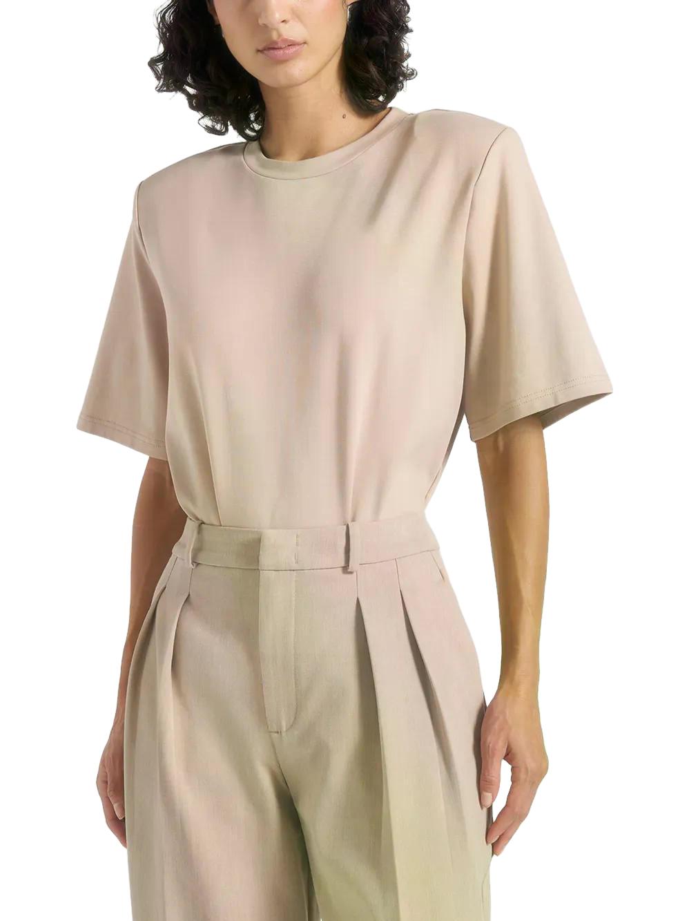 MANIÈRE DE VOIR Manière De Voir Sculpting Shoulder Bodysuit T-Shirt