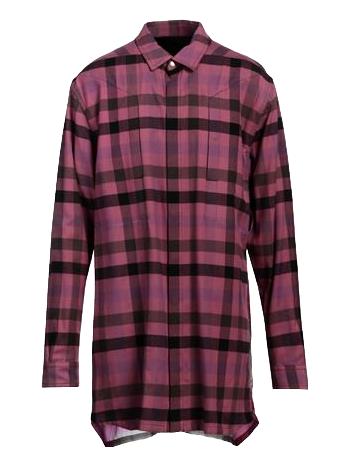 RICK OWENS man shirt magenta size 36 cotton, cupro