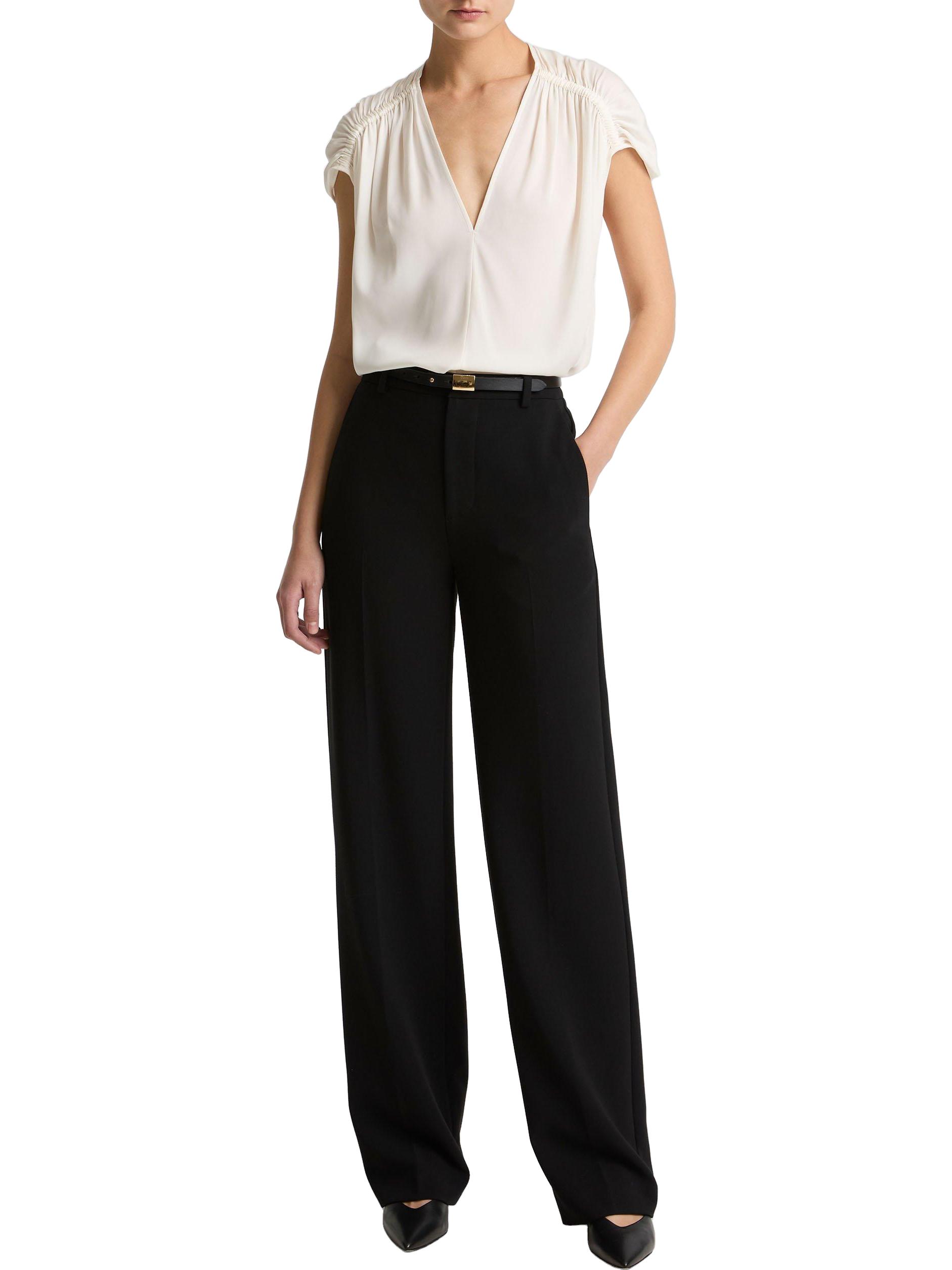 VINCE Vince Elsa High-Rise Crepe Straight-Leg Trouser