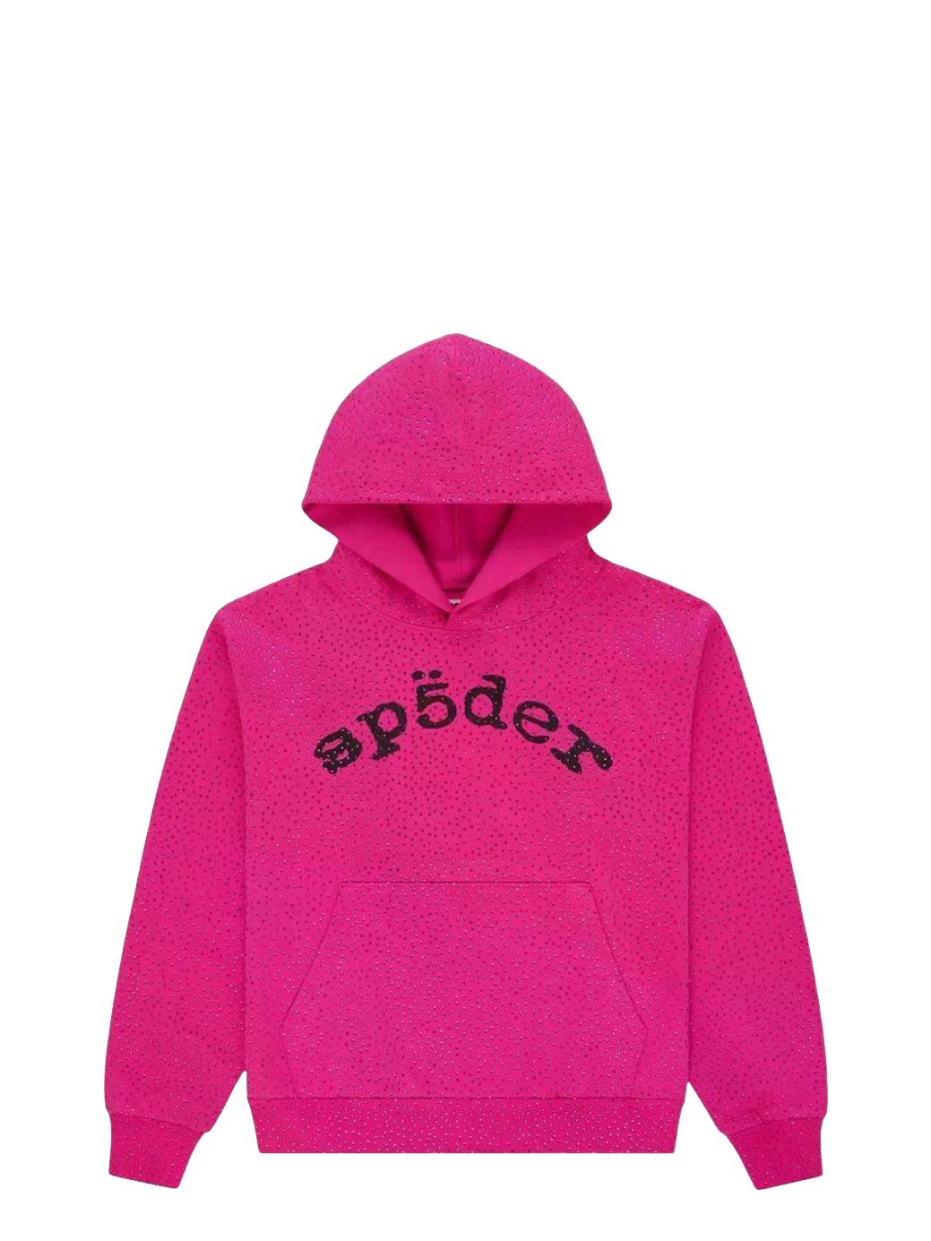 Sp5der Atlanta Graphic Hoodie - Pink | Editorialist