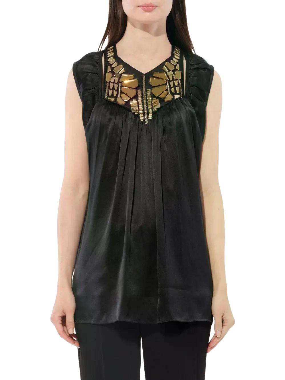 GIVENCHY Givenchy Embellished Pleated Blouse