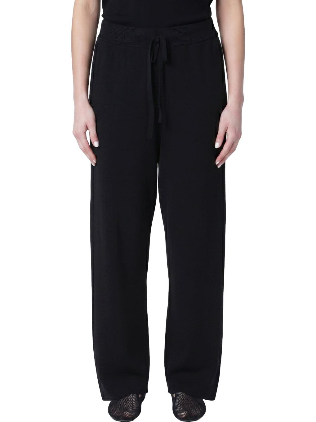 ENTIRE STUDIOS ENTIRE STUDIOS Black Cotton Knit Drawstring Trousers