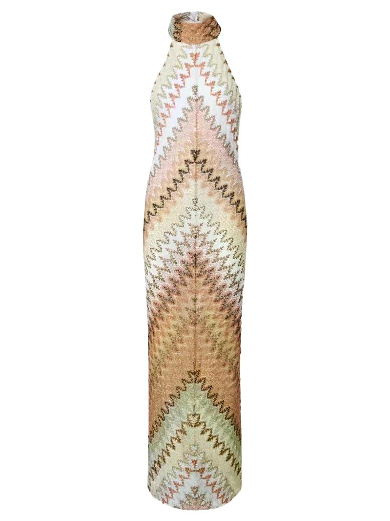 Missoni Halterneck Fringed Maxi Dress - White | Editorialist Missoni Halterneck Fringed Maxi Dress - White | Editorialist
