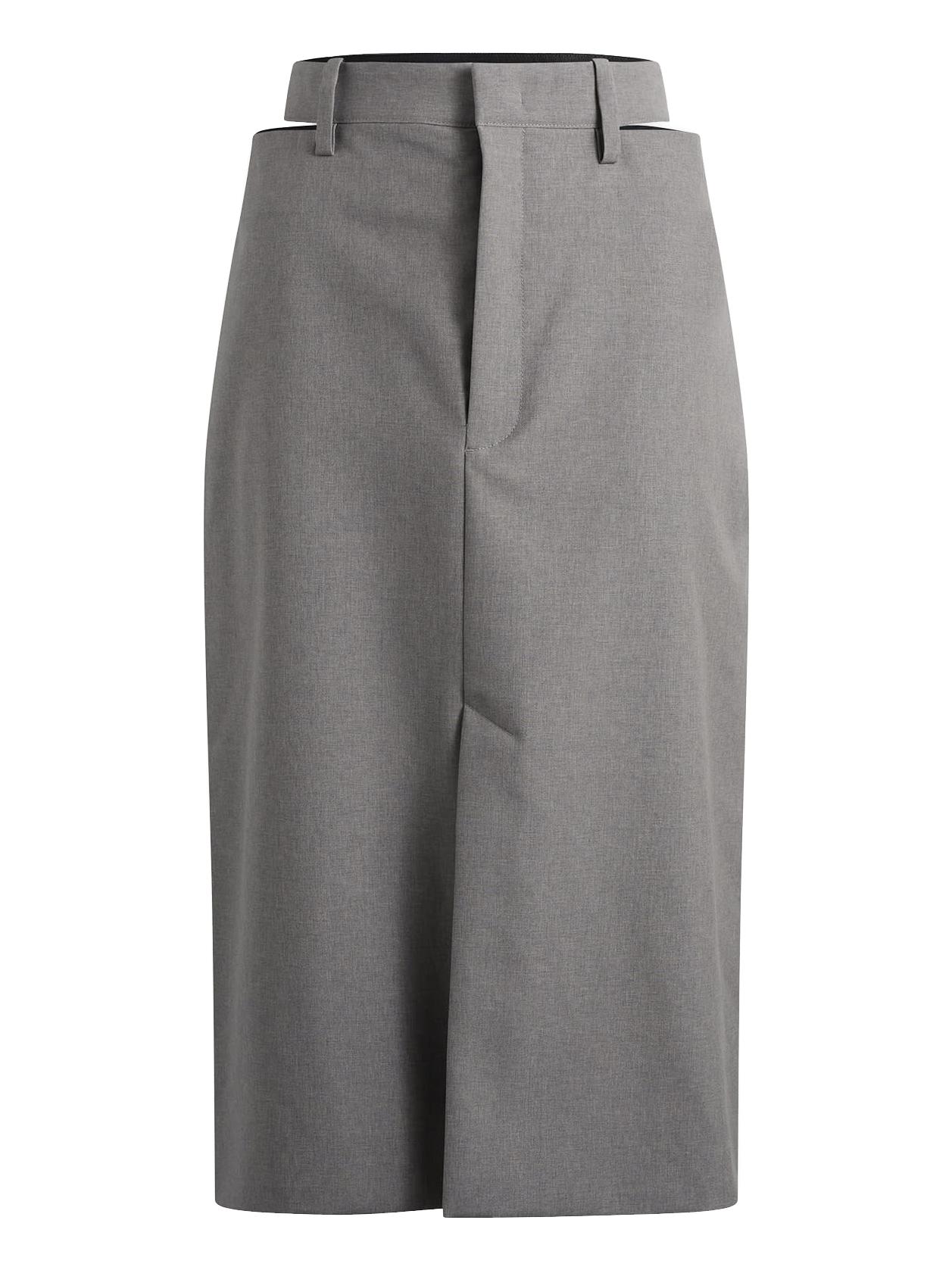 JIL SANDER Jil Sander High Waist Skirt with Cut-Out Waistband