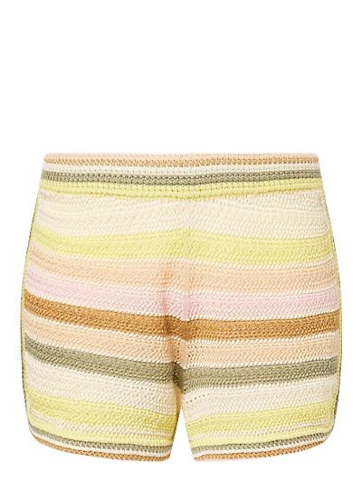 ZIMMERMANN Zimmermann Indra Stripe Crochet Cotton Shorts