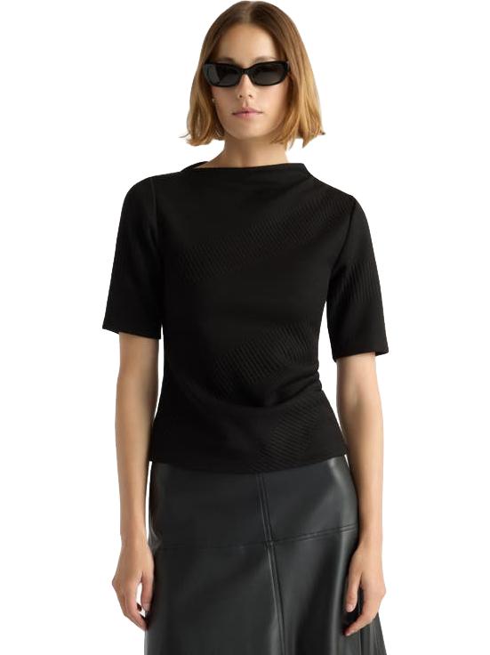 DKNY Grommet Trim Ponte Knit Miniskirt