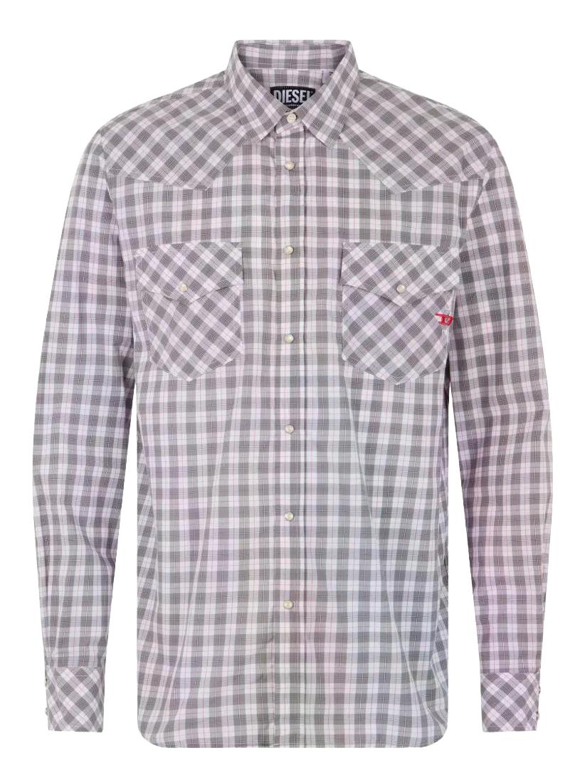 DIESEL® man shirt grey size 36 cotton, rayon