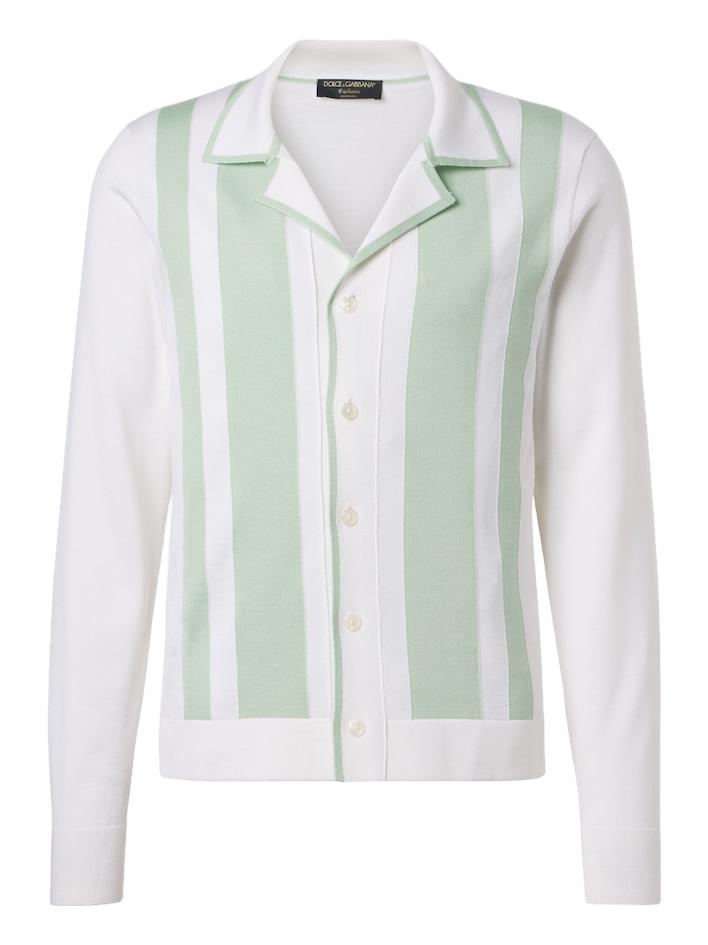 DOLCE & GABBANA striped wool and silk shirt