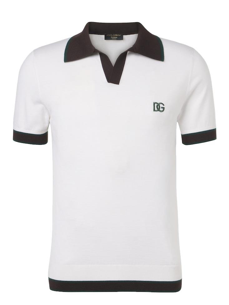 DOLCE & GABBANA dg wool and silk polo shirt