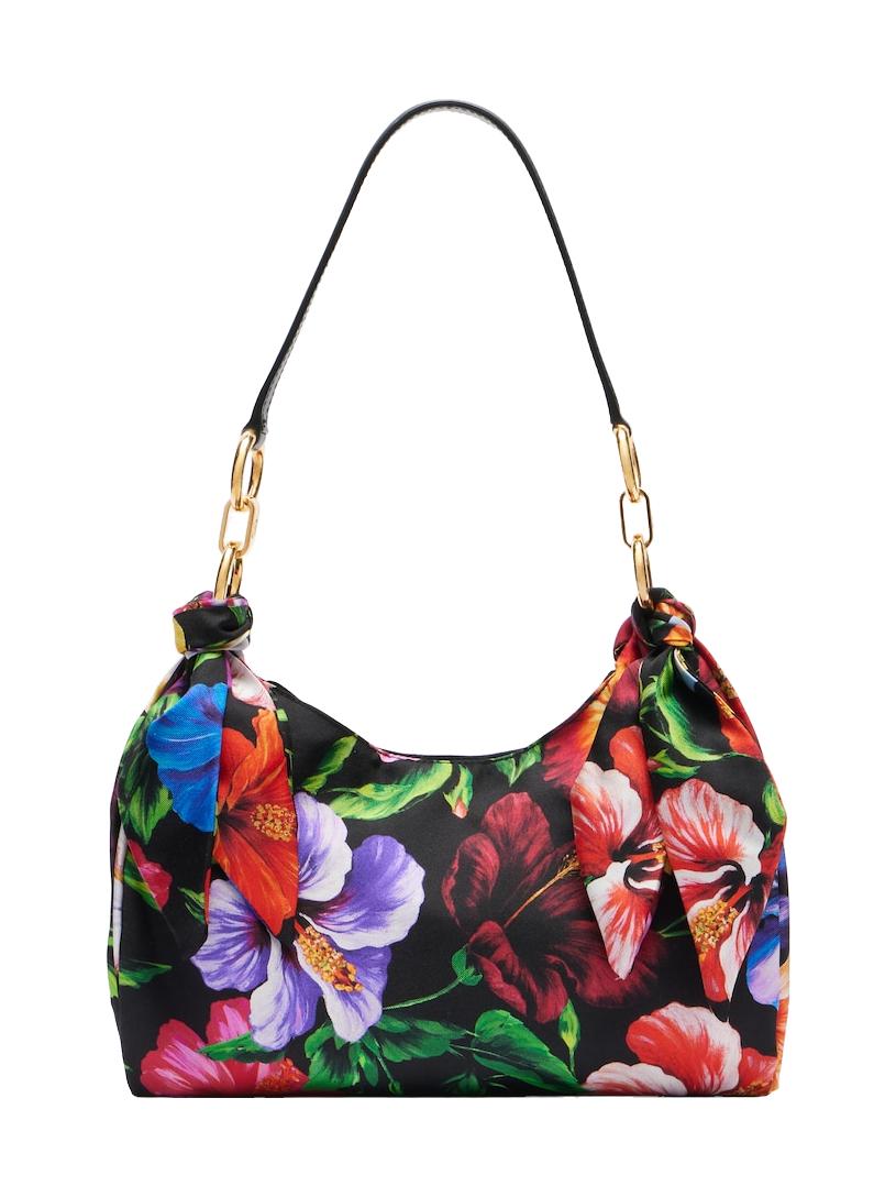 DOLCE & GABBANA Dolce&Gabbana Small Floral Satin Shoulder Bag