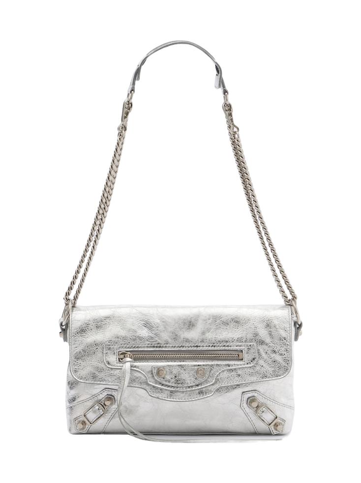 BALENCIAGA BALENCIAGA Le City Metallic Leather Shoulder Bag