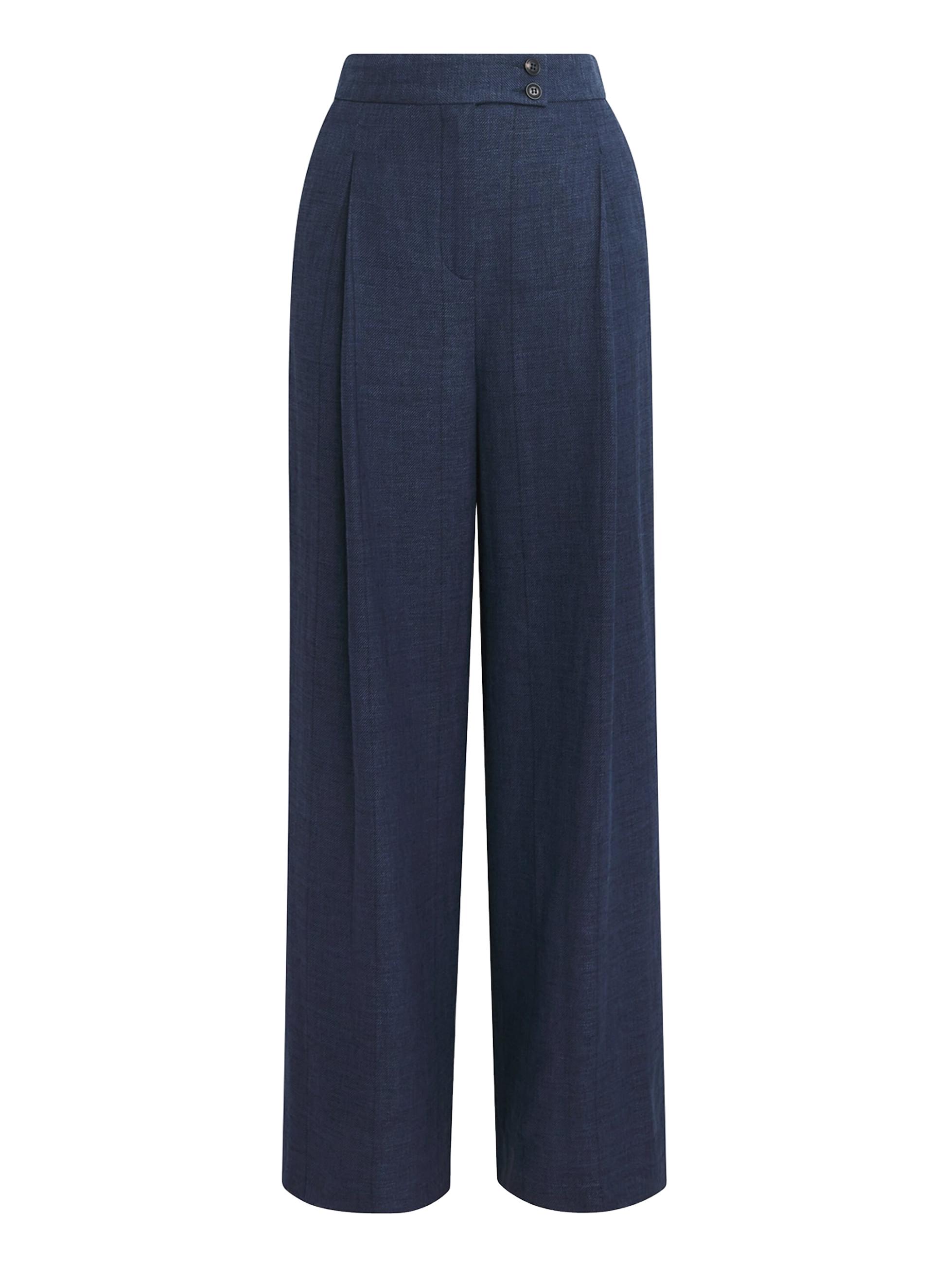 ELEVENTY Eleventy Linen-Wool-Silk Blend Pleated Trousers