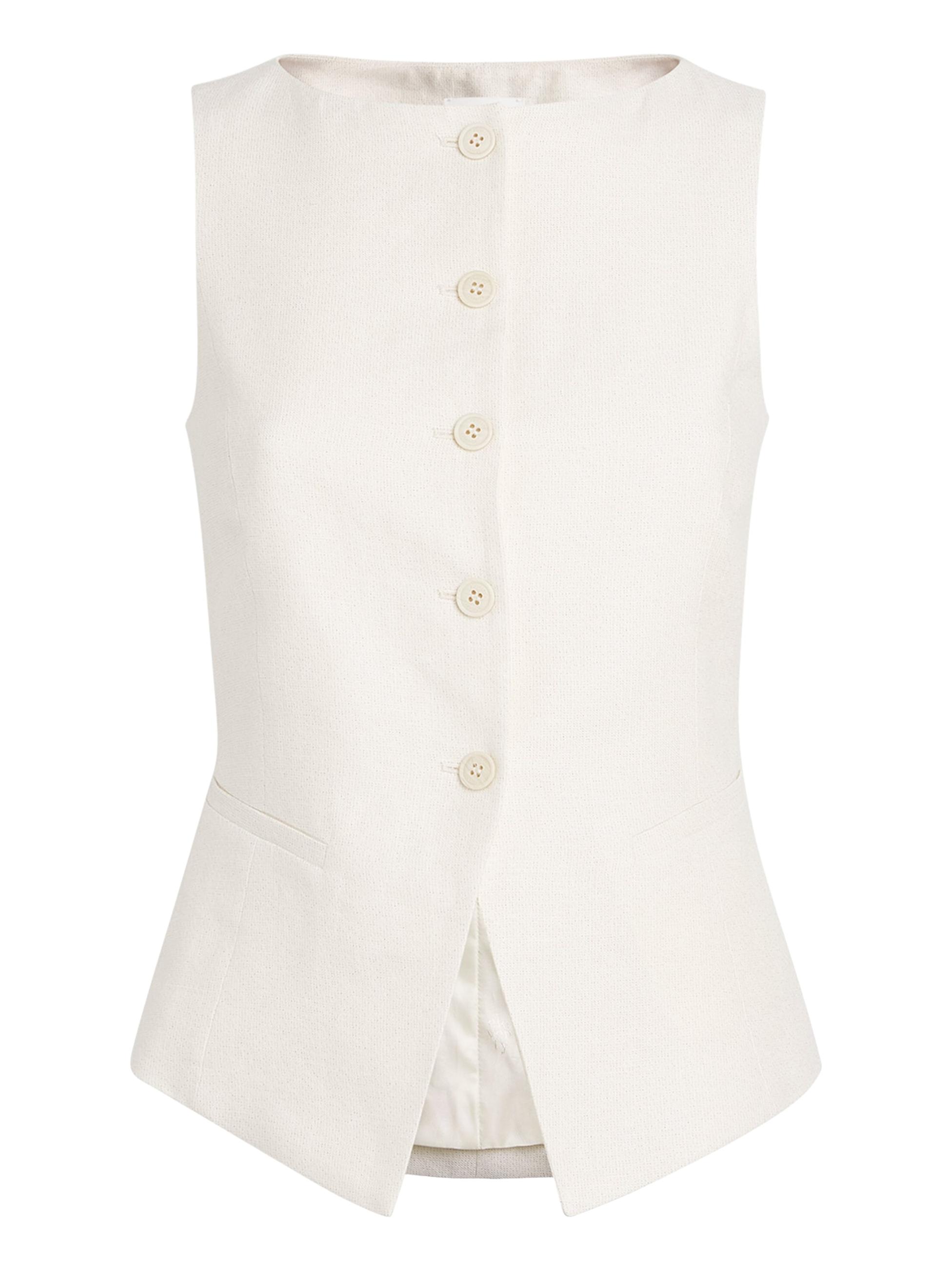 ELEVENTY Eleventy Linen-Blend Waistcoat
