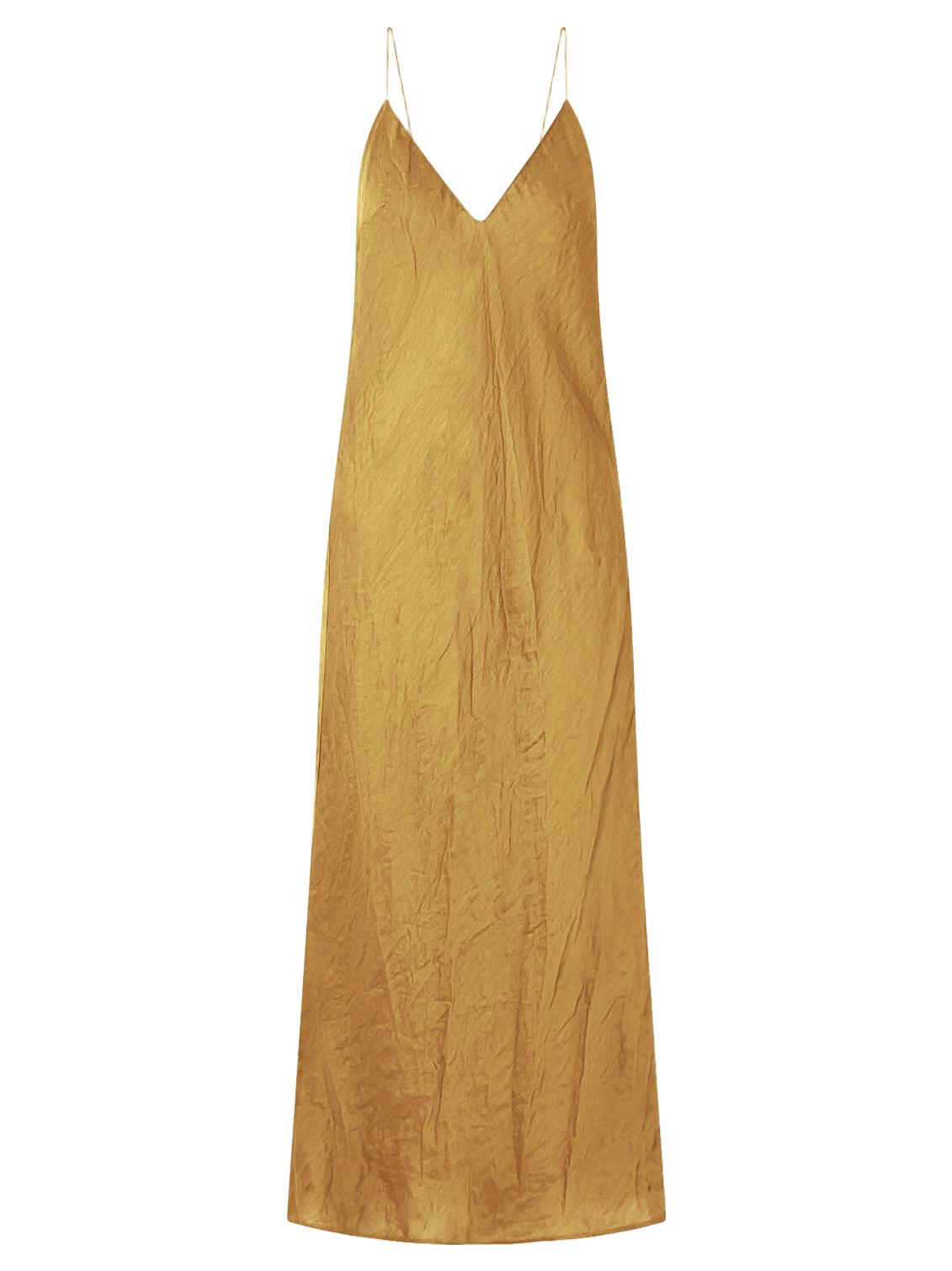 KHAITE KHAITE Taja Crinkled-Voile Maxi Dress