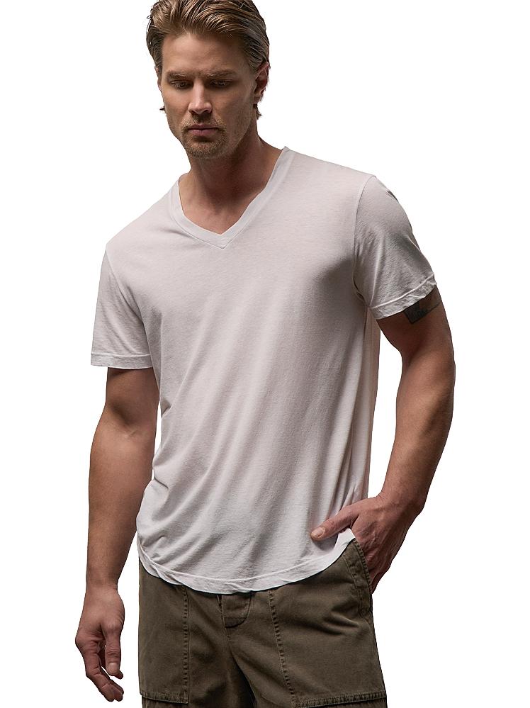 JAMES PERSE clear jersey v neck tee