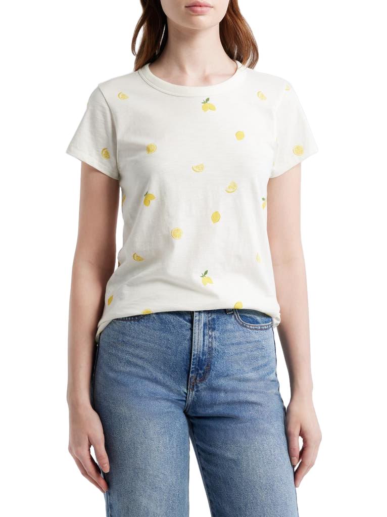 RAG & BONE rag & bone Lemon Print Cotton T-Shirt