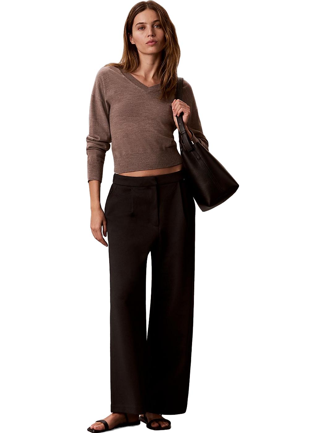 CALVIN KLEIN Calvin Klein Ponte Wide Leg Pants