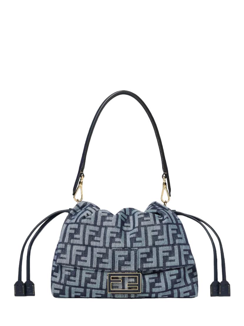 FENDI Fendi Logo Embroidered Belted Mini Dress