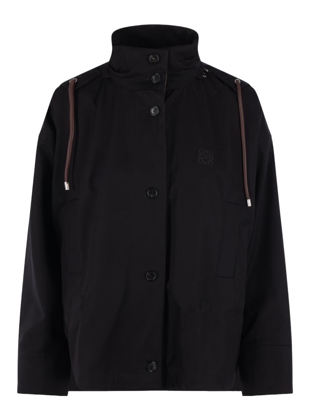 LOEWE Loewe Hooded Jacket with Leather Accents